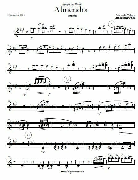 Almendra - Danzón para Banda Sinfónica » Latin Music Score