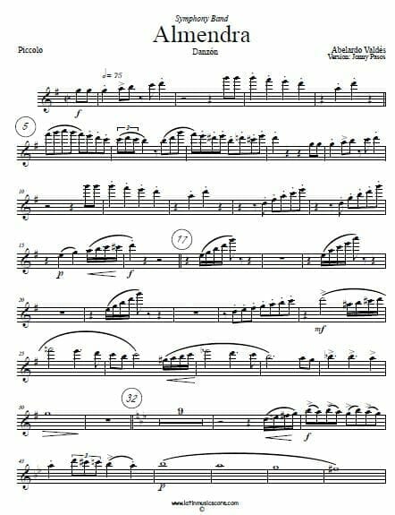 Almendra - Danzón para Banda Sinfónica » Latin Music Score